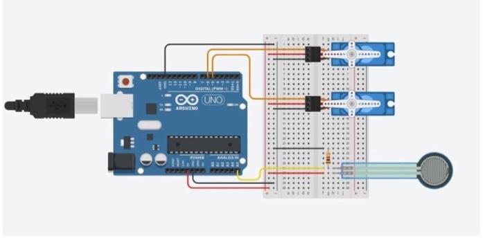 I need help creating a code to control two servo | Chegg.com