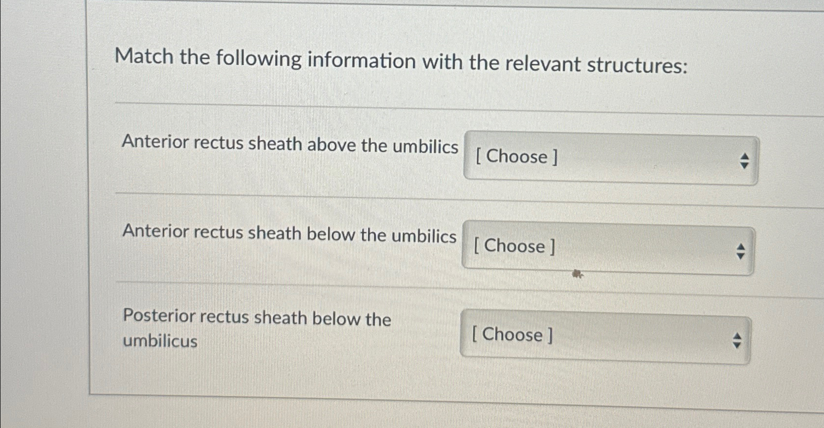 Solved Match the following information with the relevant | Chegg.com