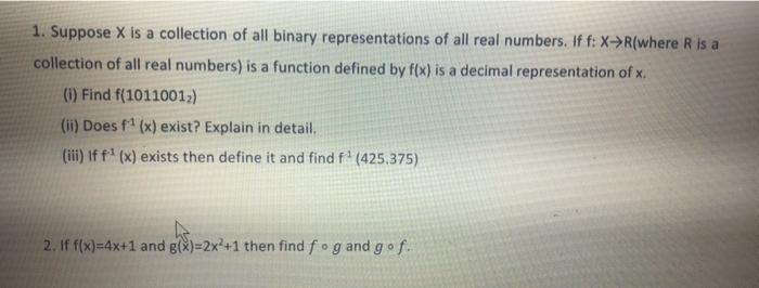 Solved 1. Suppose X is a collection of all binary | Chegg.com