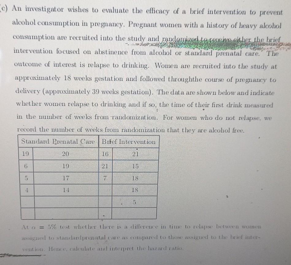 Solved An investigator wishes to evaluate the efficacy of a | Chegg.com