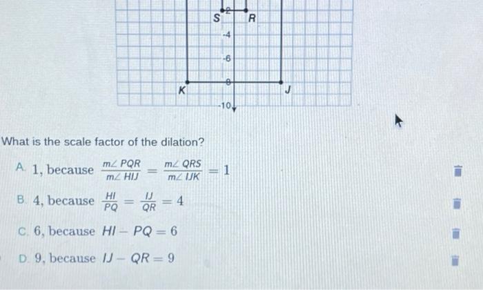 Solved A rectangle PQRS is dilated about the origin to | Chegg.com