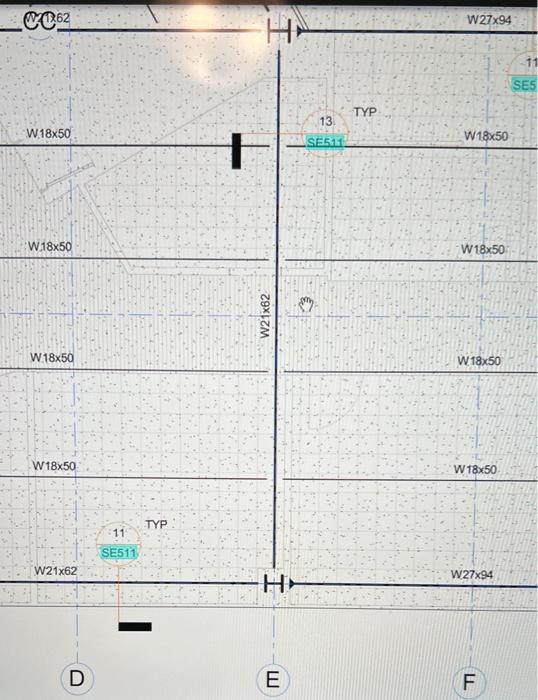 Solved Problem #2.In reference to the W21x62 beam along grid | Chegg.com