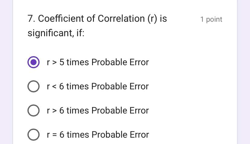 Solved Coefficient of Correlation (r) ﻿is1 ﻿point | Chegg.com