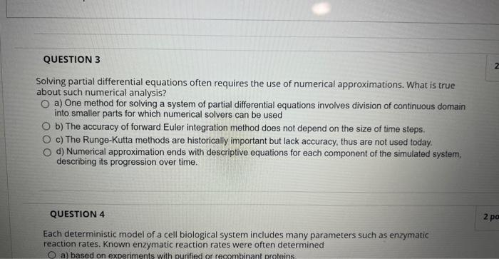 Solved Solving partial differential equations often requires | Chegg.com