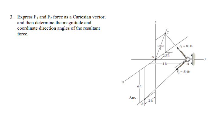 Solved Express F1 ﻿and F2 ﻿force as a Cartesian vector, and | Chegg.com
