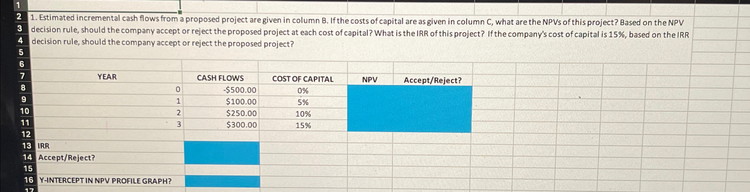 Solved Estimated incremental cash flows from a proposed | Chegg.com