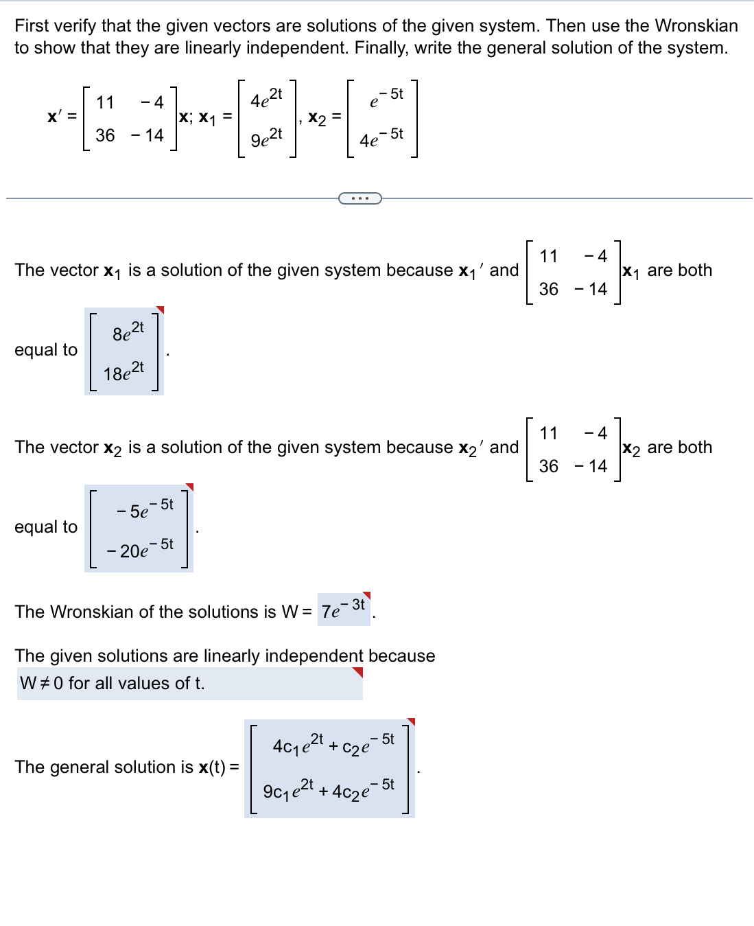 First verify that the given vectors are solutions of | Chegg.com