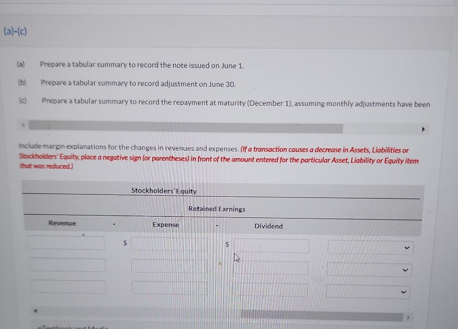 Solved (a) Prepare a tabular summary to record the note | Chegg.com