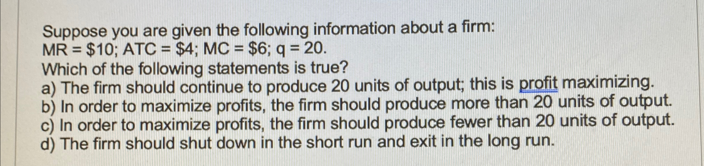 Suppose you are given the following information about | Chegg.com