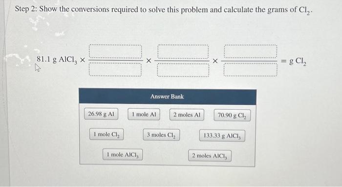 Solved How many grams of Cl2 are needed to form 81.1 g of | Chegg.com