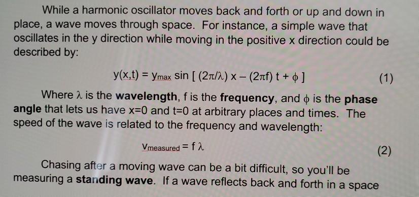 Solved While a harmonic oscillator moves back and forth or | Chegg.com