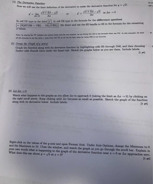 Solved Ex 1 Dynamic Derivatives Using the Derivative | Chegg.com