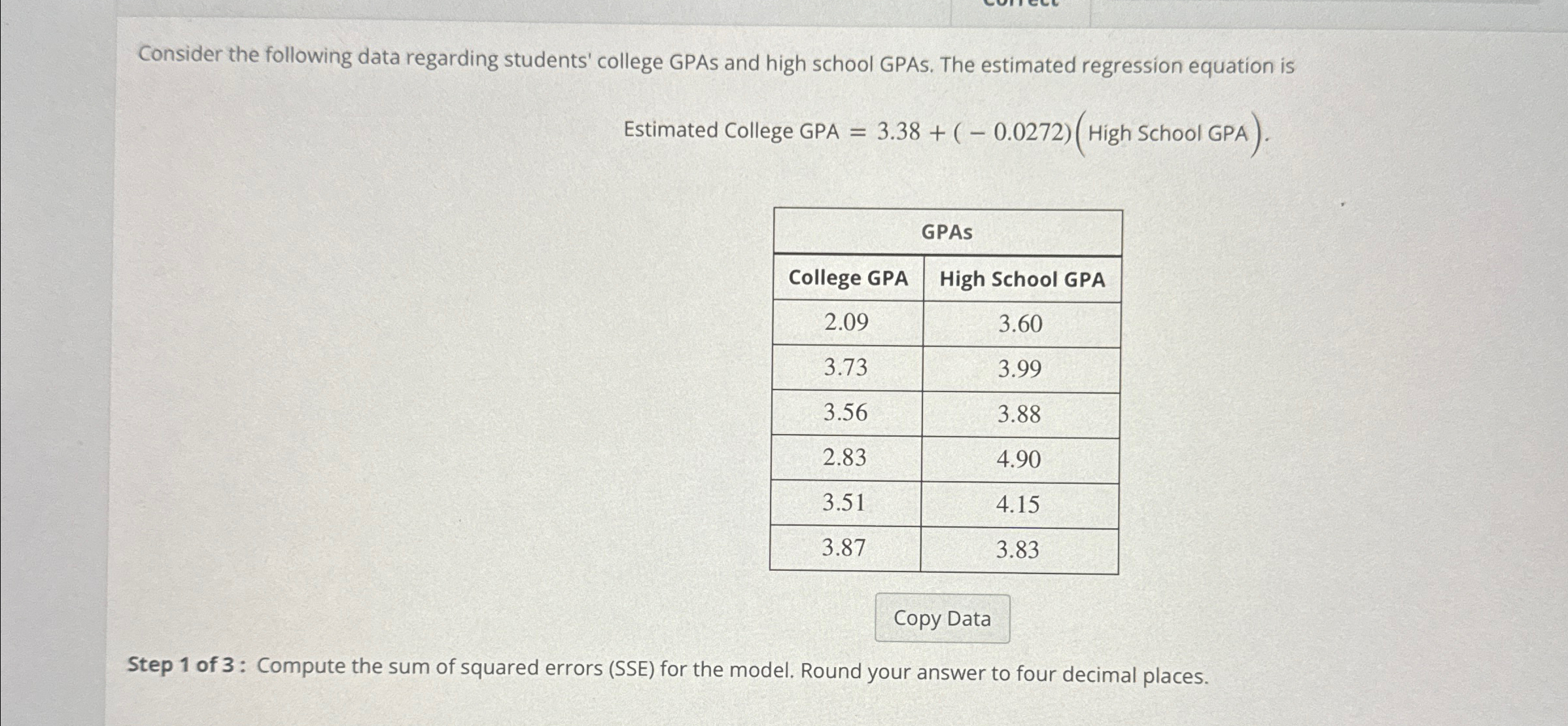 Solved Consider the following data regarding students' | Chegg.com