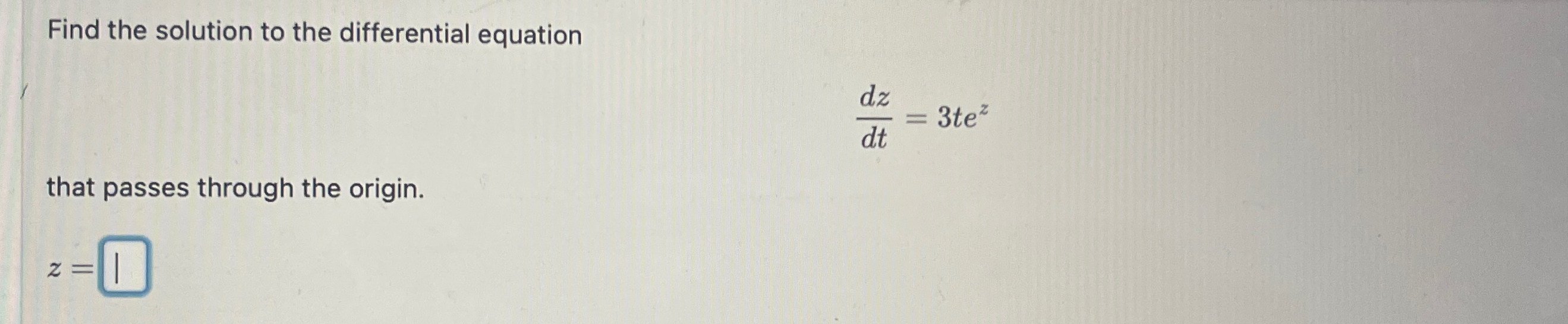 Solved Find the solution to the differential | Chegg.com