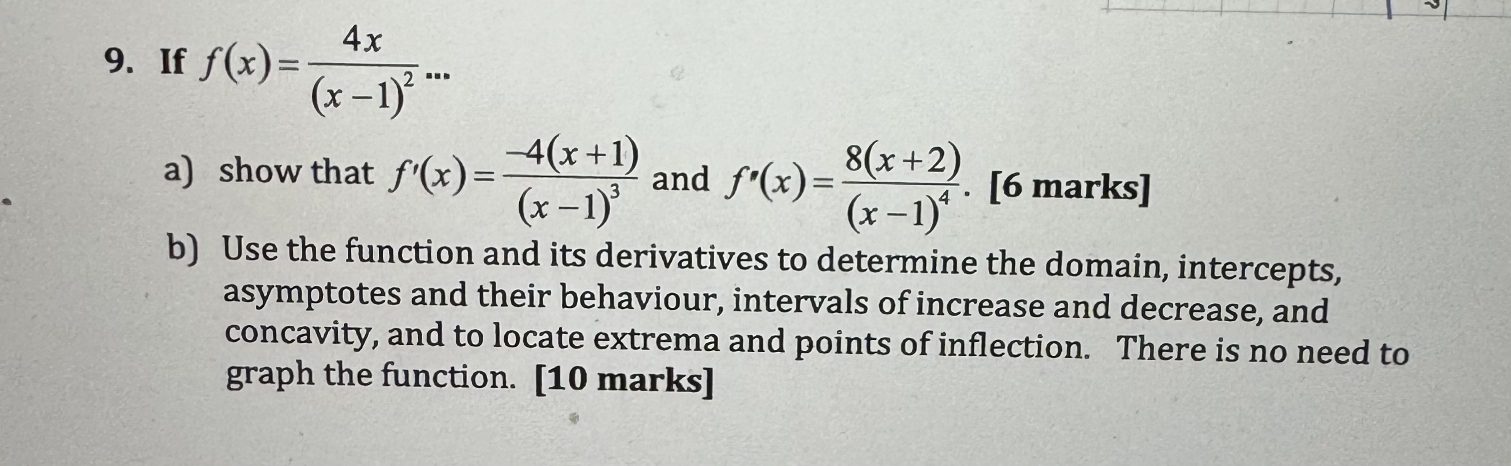 Solved If f(x)=4x(x-1)2...a) ﻿show that f'(x)=-4(x+1)(x-1)3 | Chegg.com