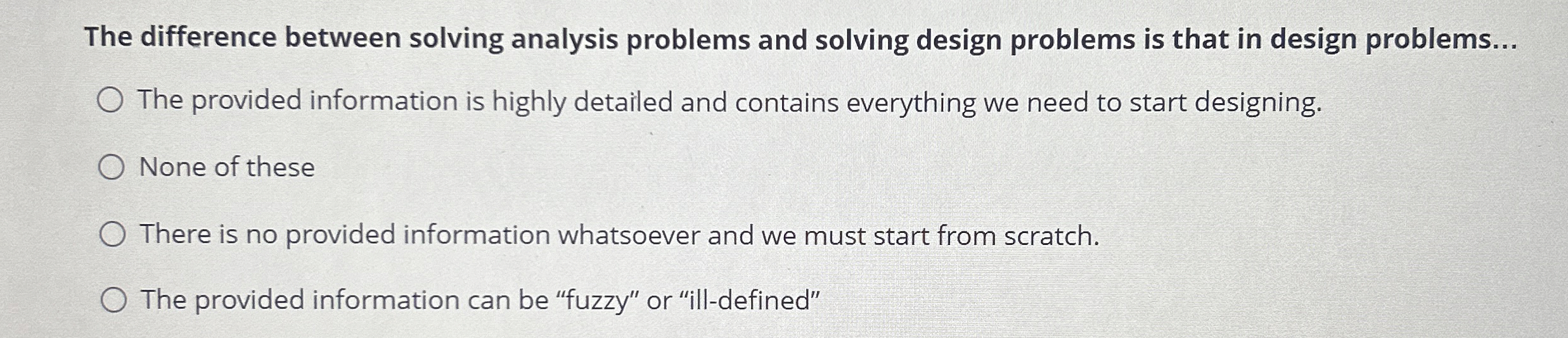 Solved The difference between solving analysis problems and | Chegg.com