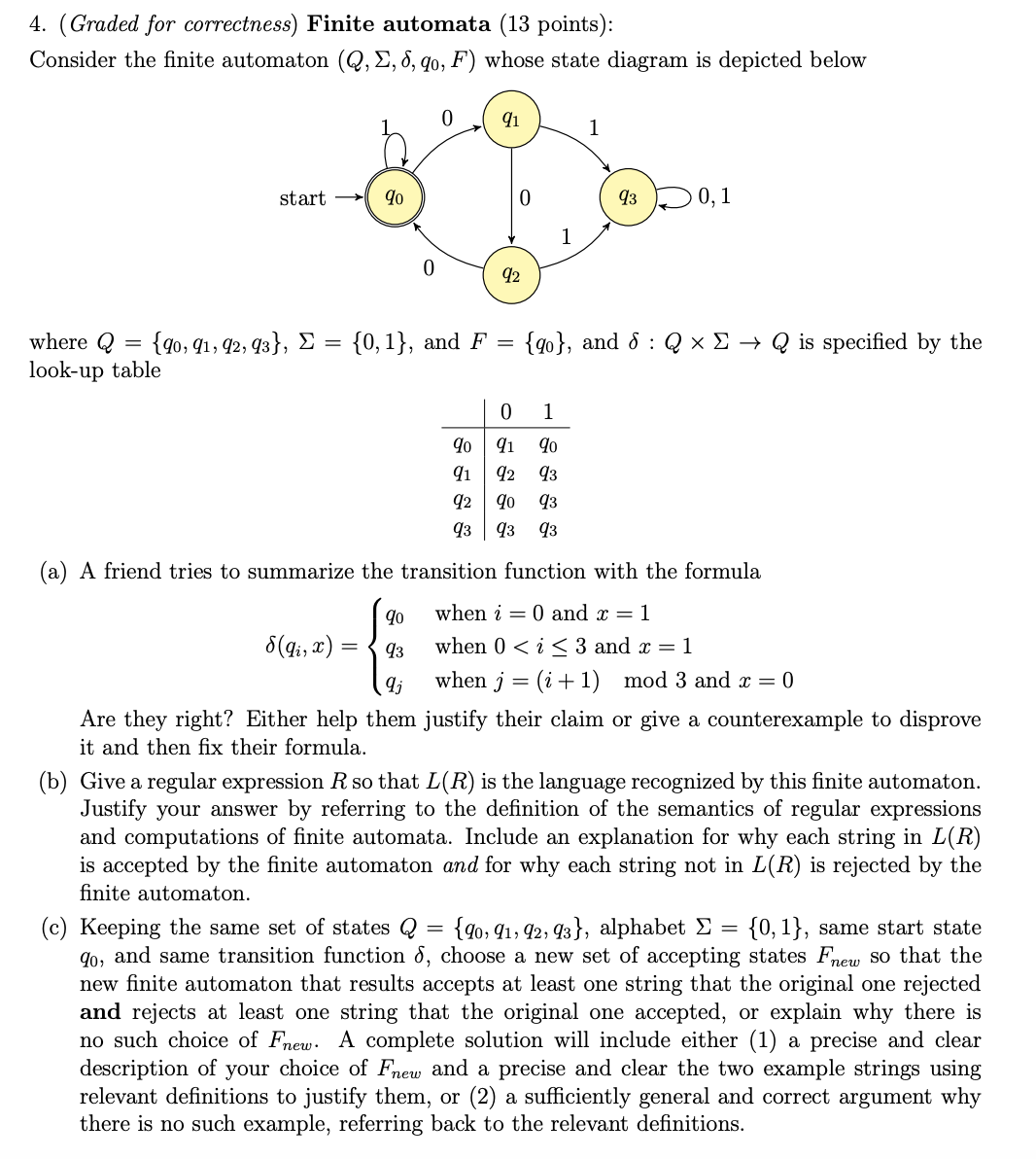 Solved (Graded for correctness) ﻿Finite automata (13 | Chegg.com