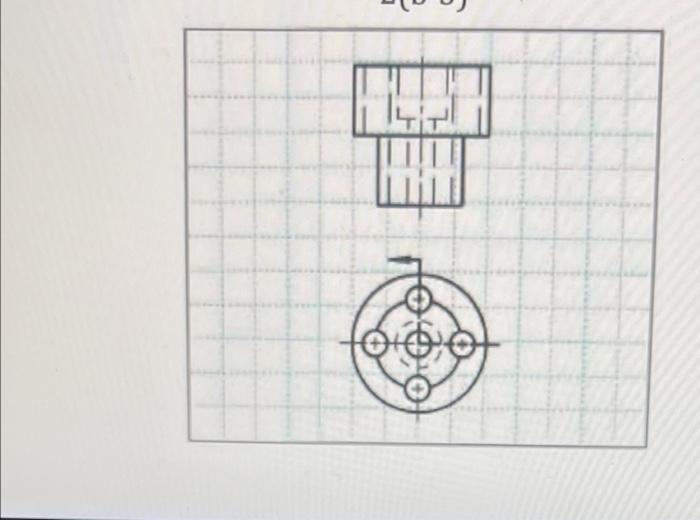 Draw the two given views and the indicated section | Chegg.com