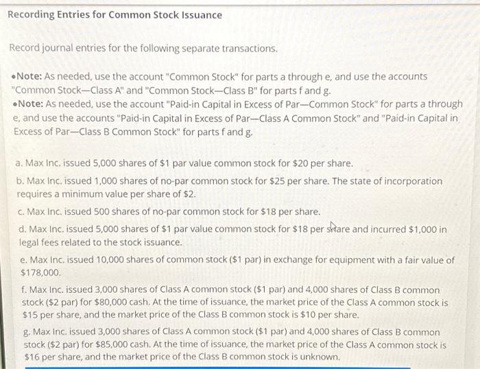 Solved Record journal entries for the following separate | Chegg.com