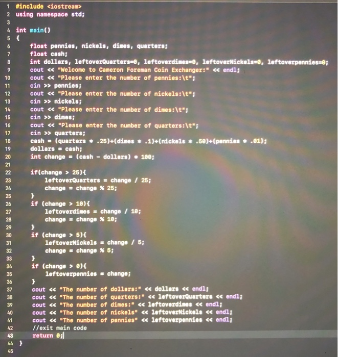Solved 3 8 13 14 15 1 #include 2 using namespace std; 4 int | Chegg.com