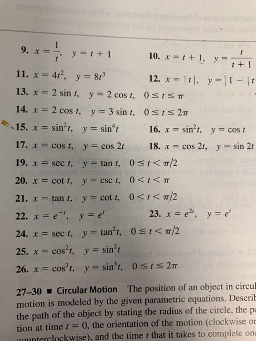 Solved 37 Skills 3 26 Sketching A Curve By Eliminating The
