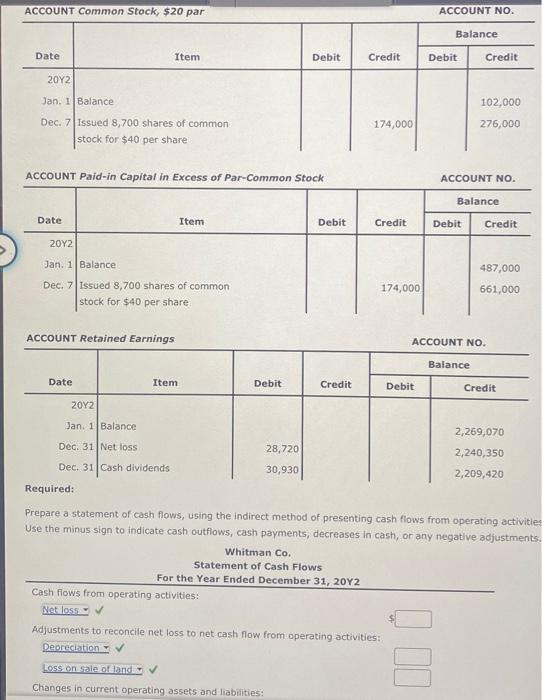 Solved ACCOUNT Paid-in Capital in Excess of Par-Common | Chegg.com