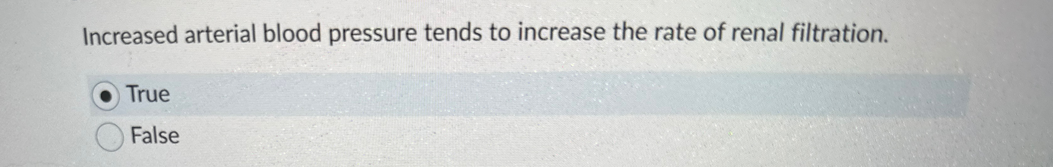 Solved Increased arterial blood pressure tends to increase | Chegg.com