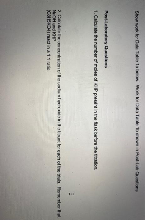 Solved 4. Complete Data Table 1. The neutralization reaction | Chegg.com