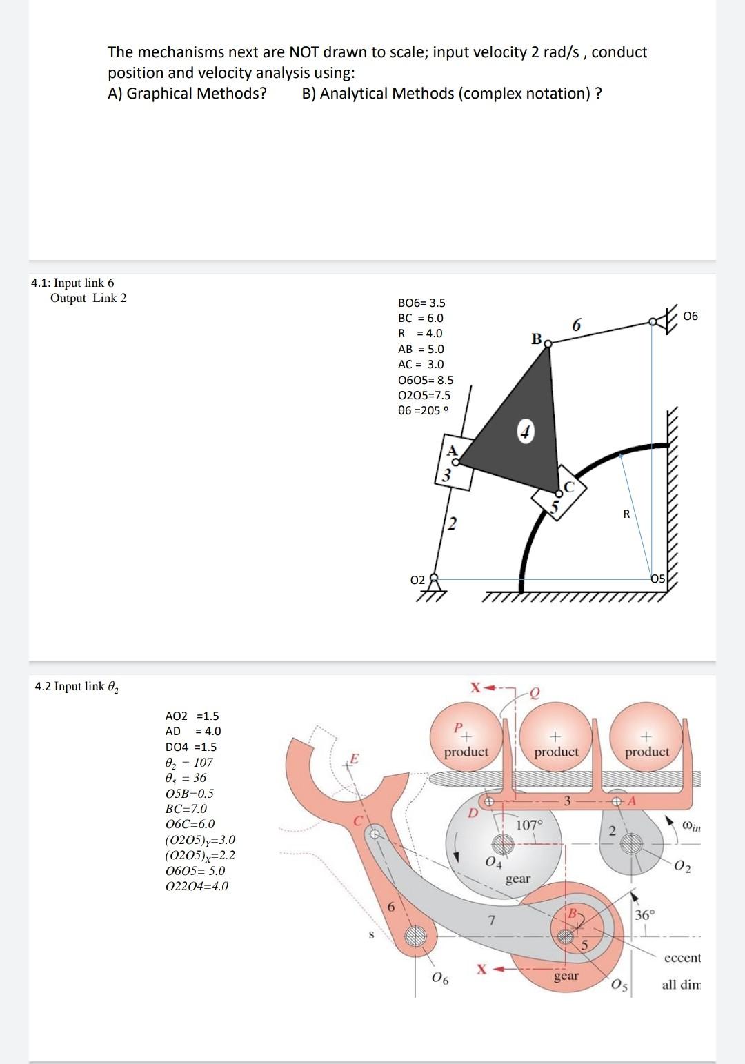 Solved The mechanisms next are NOT drawn to scale; input | Chegg.com