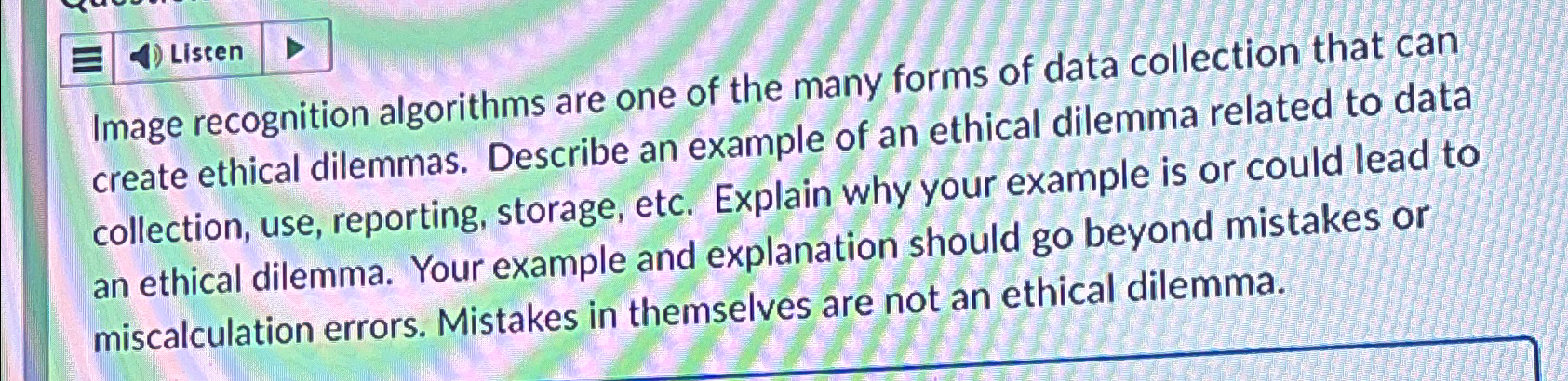Solved Image recognition algorithms are one of the many | Chegg.com