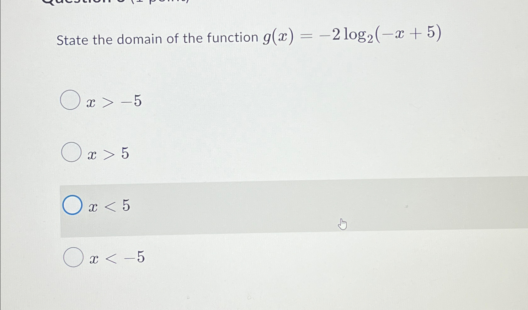 Solved State the domain of the function | Chegg.com