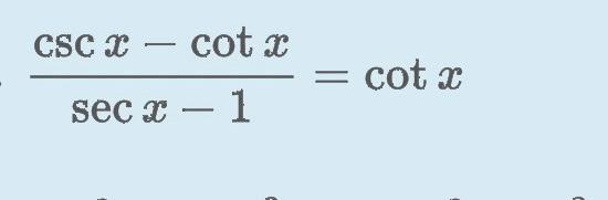 Solved secx−1cscx−cotx=cotx | Chegg.com