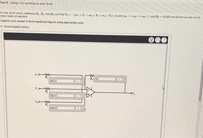 Solved Learning Goal: To analyze op amps that sum different | Chegg.com
