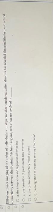 Solved Diffusion tensor imaging of the brains of individuals | Chegg.com