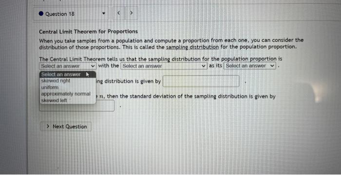 Solved Central Limit Theorem for Proportions When you take | Chegg.com