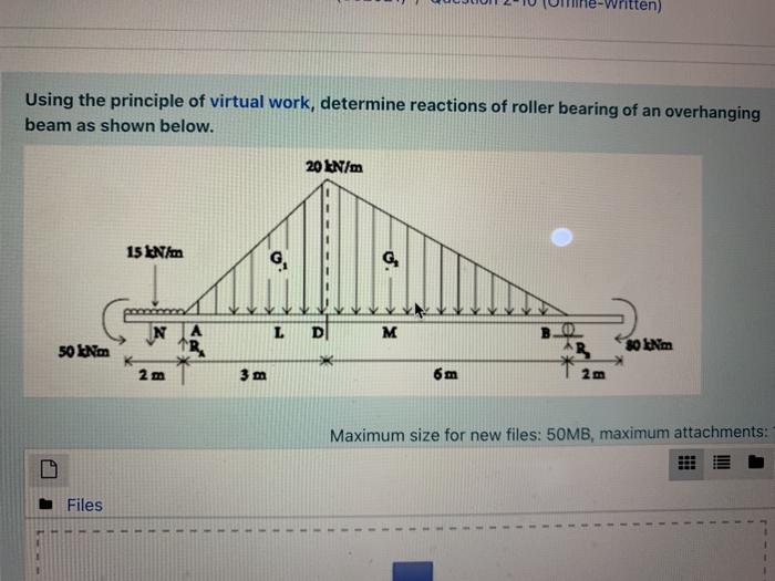 Solved ten) Using the principle of virtual work, determine | Chegg.com