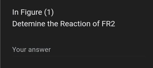 Solved Detemine the Reaction of R1 Your answer In Figure | Chegg.com Solved Detemine the Reaction of R1 Your answer In Figure | Chegg.com