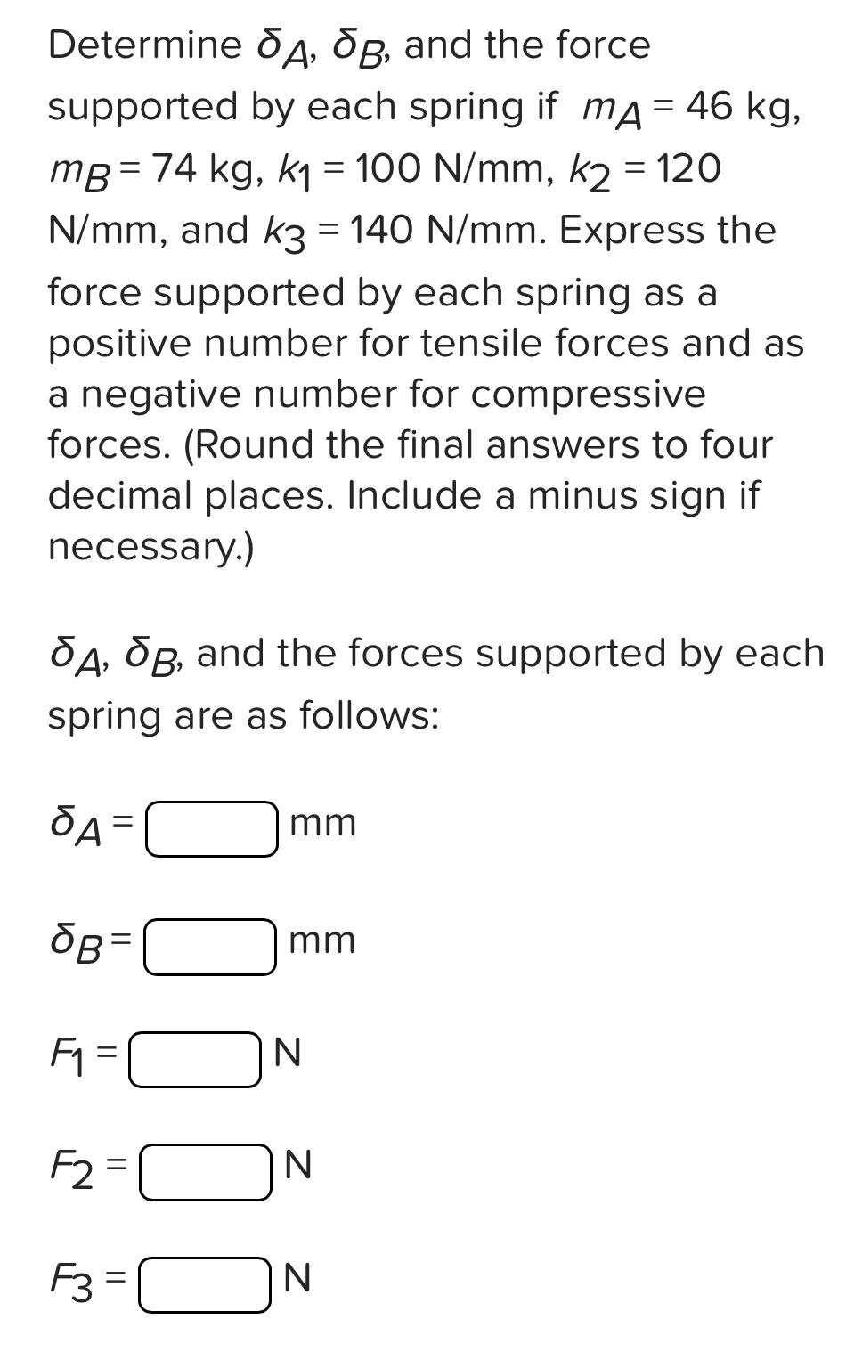 Solved Determine \\\\delta _(A),\\\\delta _(B), and the | Chegg.com
