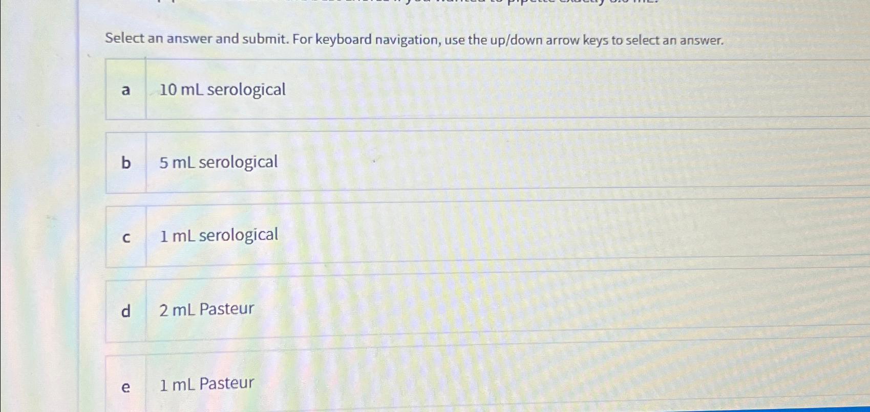 Solved Select an answer and submit. For keyboard navigation, | Chegg.com