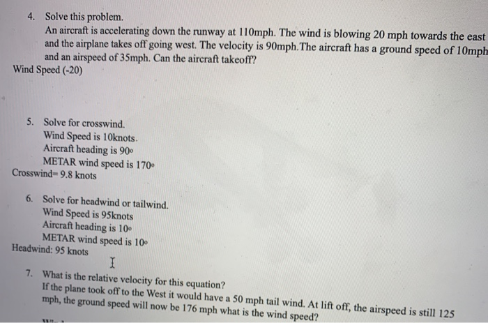 4. Solve this problem. An aircraft is accelerating | Chegg.com