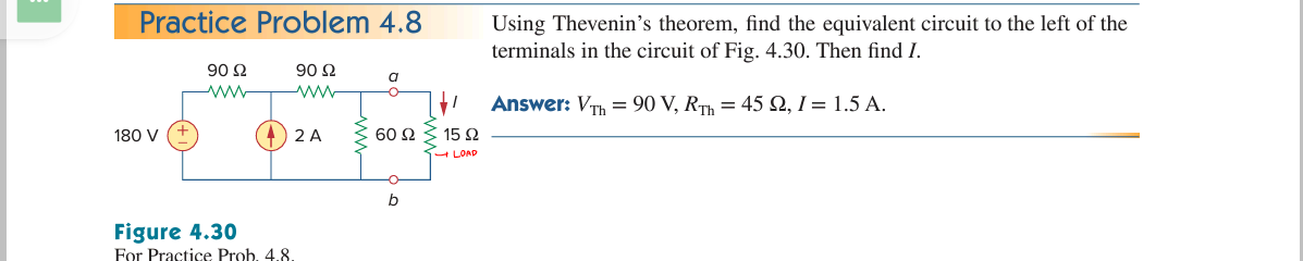 Solved Practice Problem 4.8Using Thevenin's theorem, find | Chegg.com Solved Practice Problem 4.8Using Thevenin's theorem, find | Chegg.com