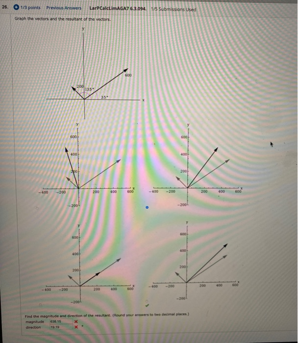 Solved 26. O 1/3 points Previous Answers LarPCalcLimAGA7 | Chegg.com