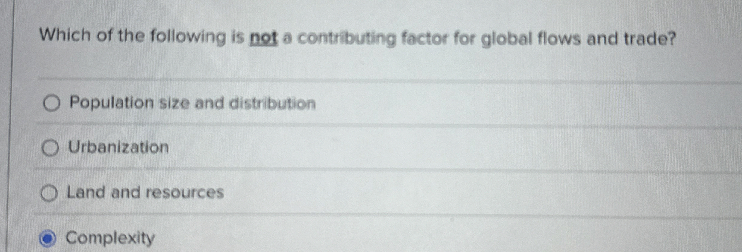 Solved Which of the following is not a contributing factor | Chegg.com