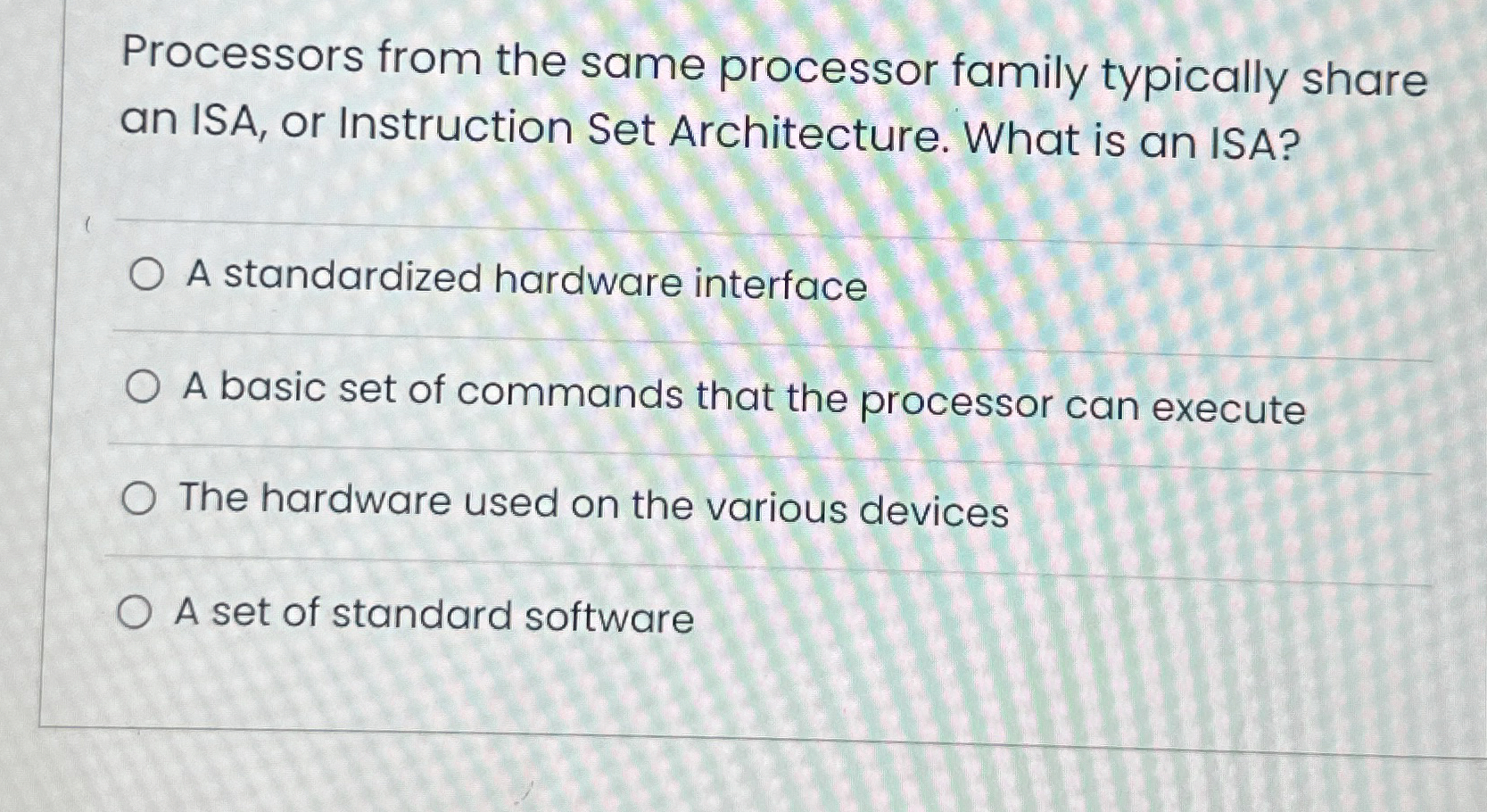 Solved Processors from the same processor family typically | Chegg.com