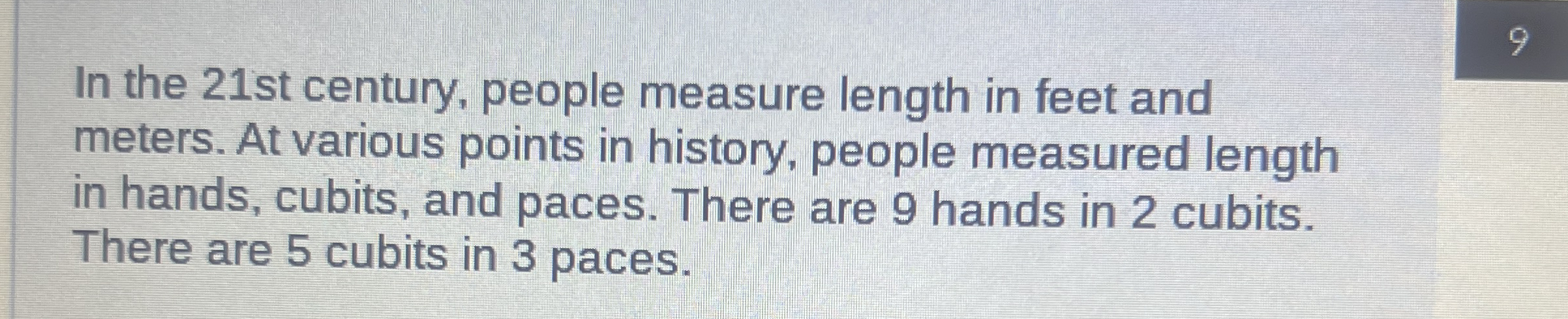 Solved In the 21st century, people measure length in feet | Chegg.com