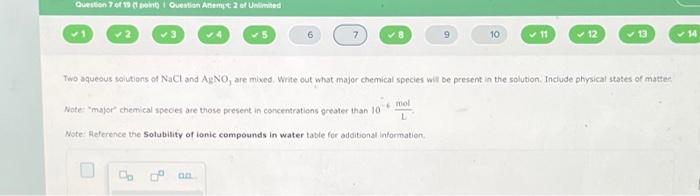 Solved Two aqueous solutions of NaCl and AgNO3 are mixed. | Chegg.com