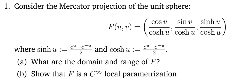 Solved Consider the Mercator projection of the unit | Chegg.com