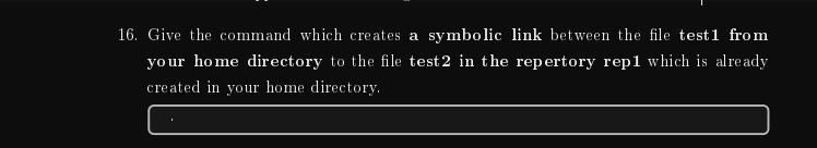 Give the command which creates a symbolic link | Chegg.com