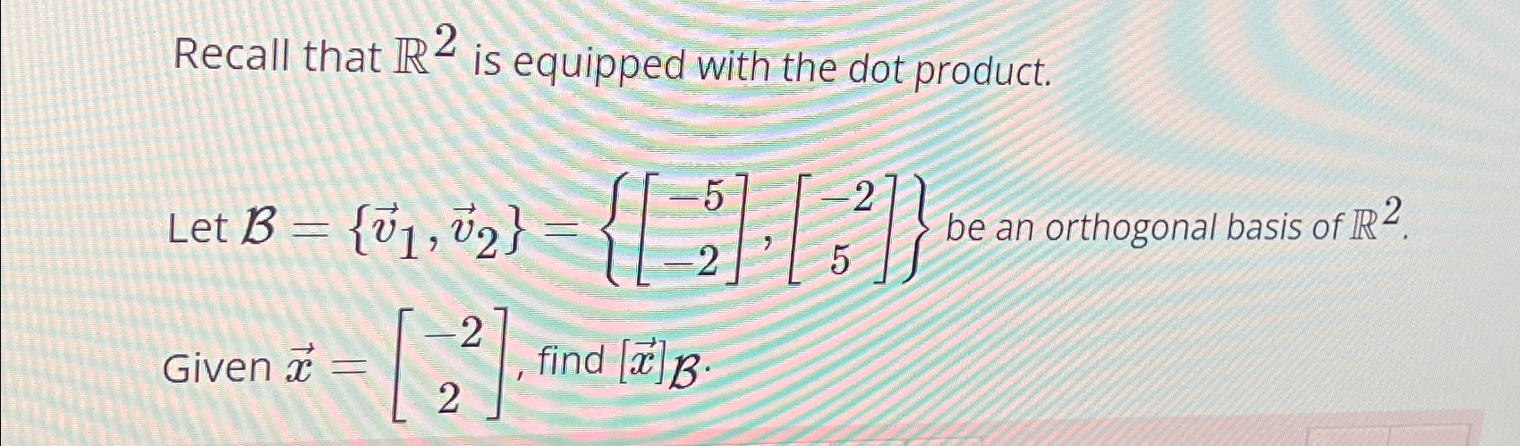Solved Recall that R2 ﻿is equipped with the dot product.Let | Chegg.com