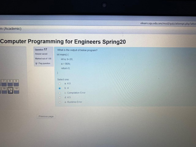 Solved elearn.squ.edu.om/mod/quiz/attempt.pt Academic) | Chegg.com
